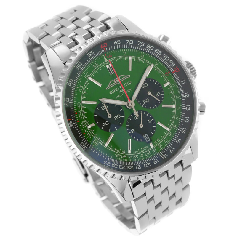 Breitling Navitimer B01 Chronograph 46 stahl grünes Zifferblatt ...