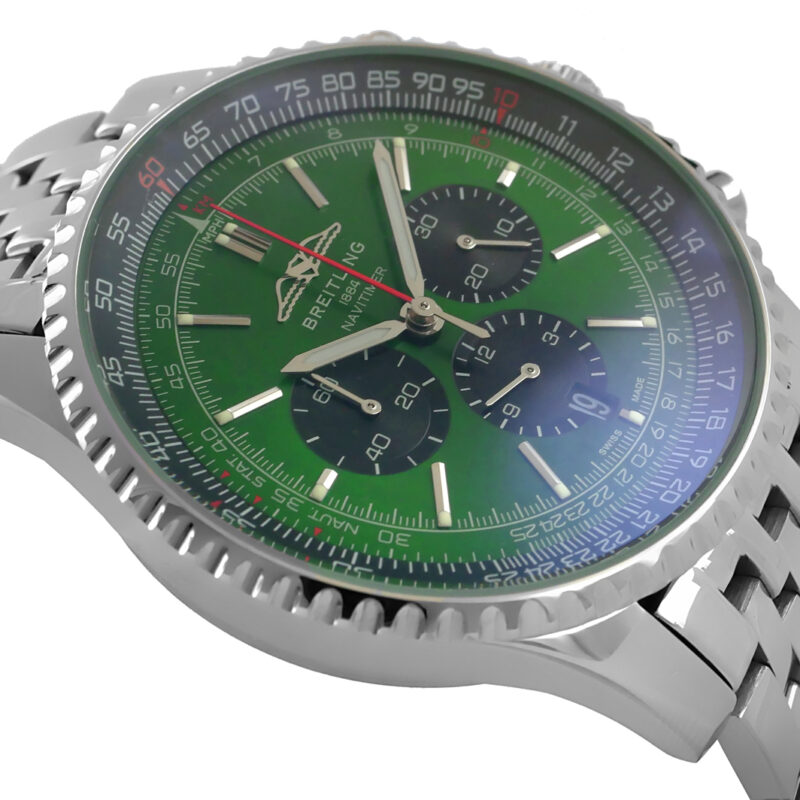 Breitling Navitimer B01 Chronograph 46 stahl grünes Zifferblatt ...
