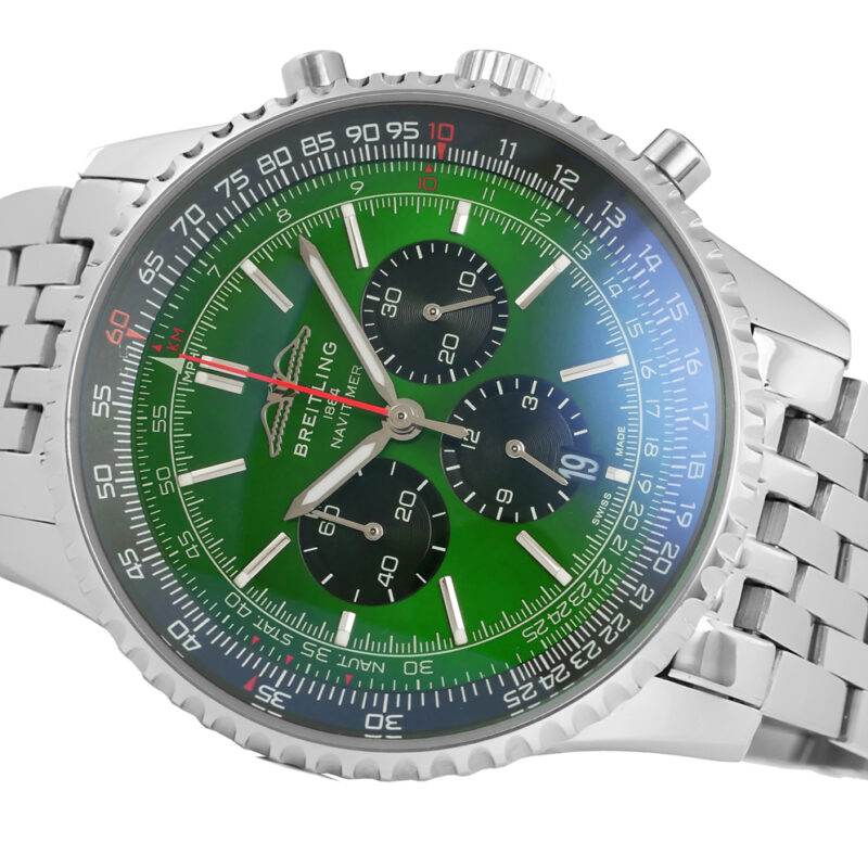 Breitling Navitimer B01 Chronograph 46 stahl grünes Zifferblatt ...